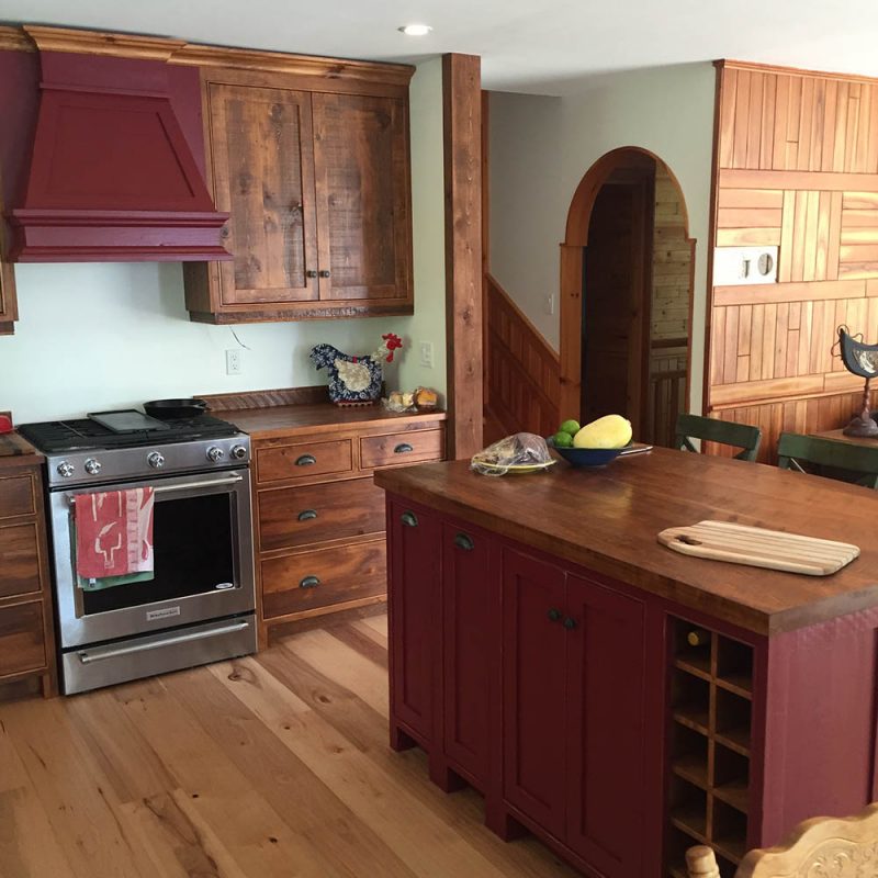 Custom Rough Cut Pine Kitchen | The Wooden Penny - Custom Furniture ...